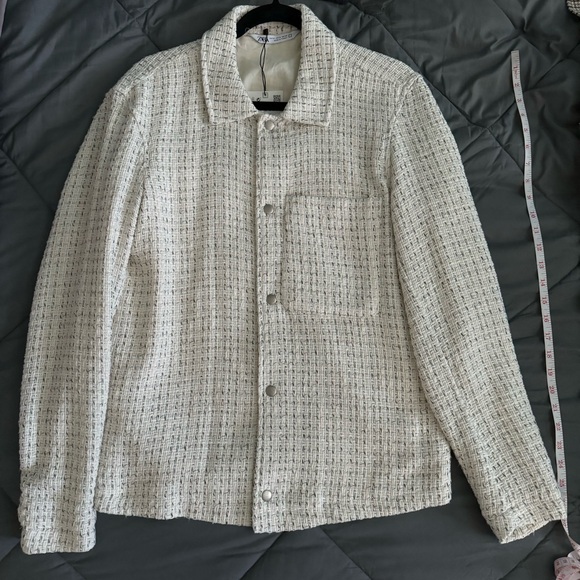 Zara | Jackets & Coats | Zara Tweed Buttonup | Poshmark